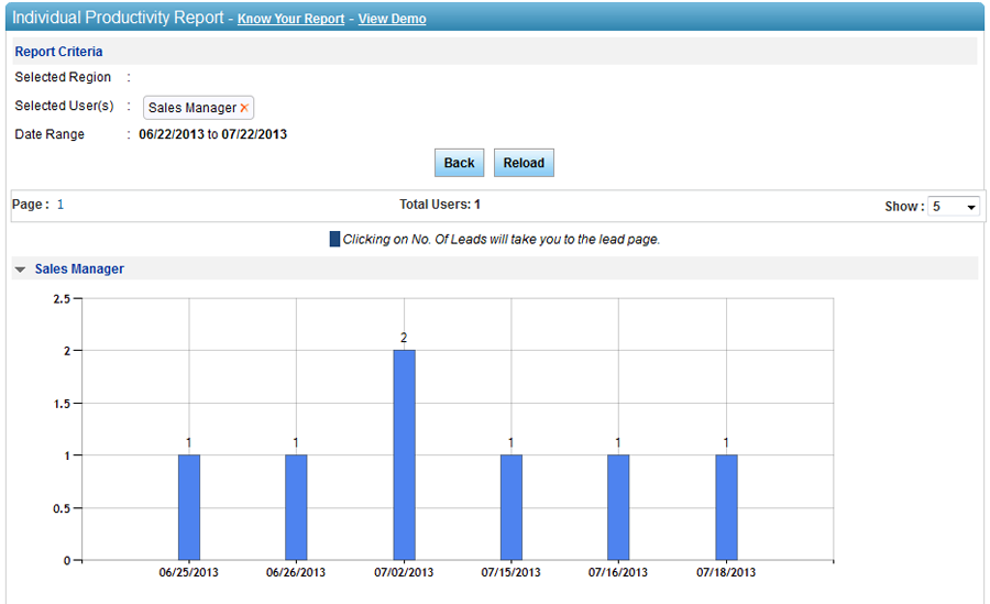 Individual Productivity Report